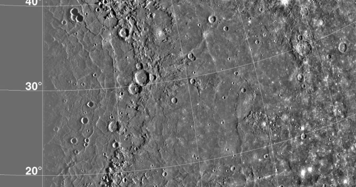 Mercury's Caloris Basin (high-pass filtered) | The Planetary Society
