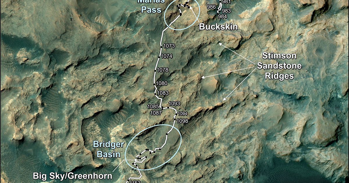 Curiosity's path during 2015 studies of… | The Planetary Society