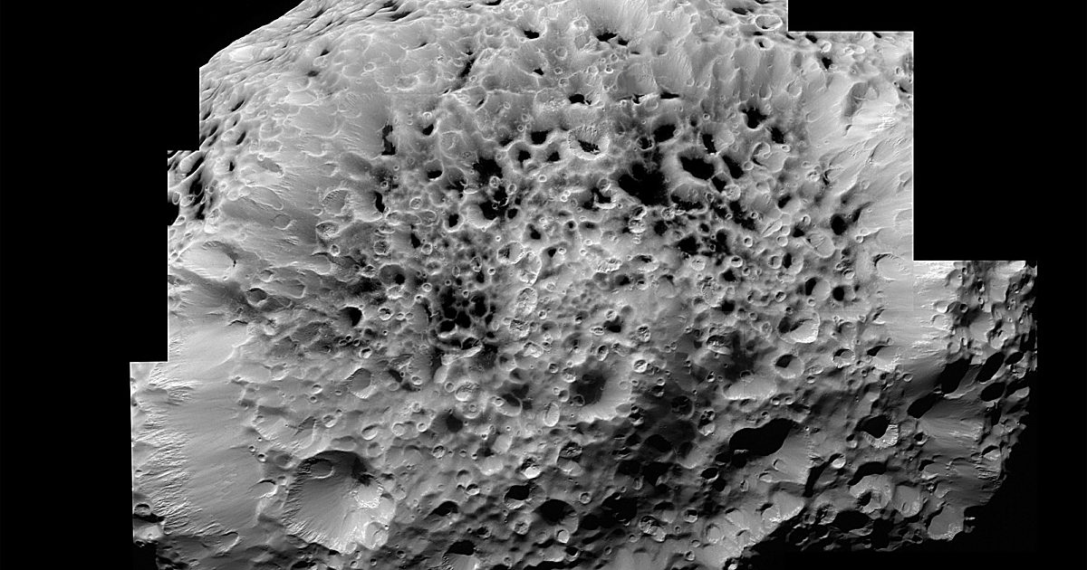 9-frame high-resolution view of Hyperion | The Planetary Society