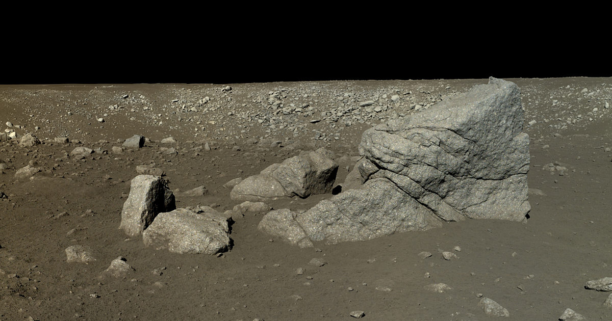 Yutu rover view of Pyramid Rock (Long Yan) | The Planetary Society