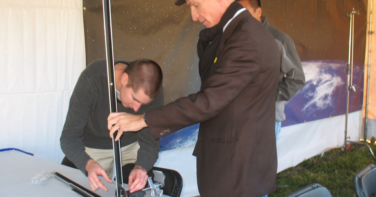 Chris Biddy and Bill Nye assemble a 1/4 scale… | The Planetary Society