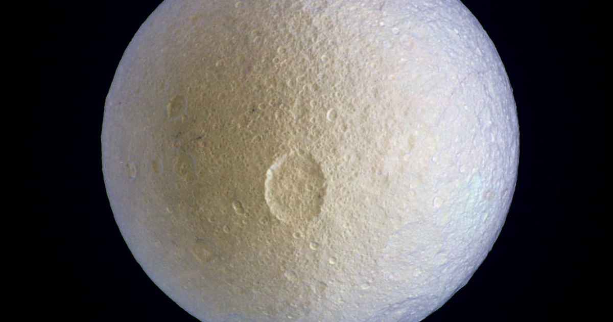 Tethys in enhanced color | The Planetary Society