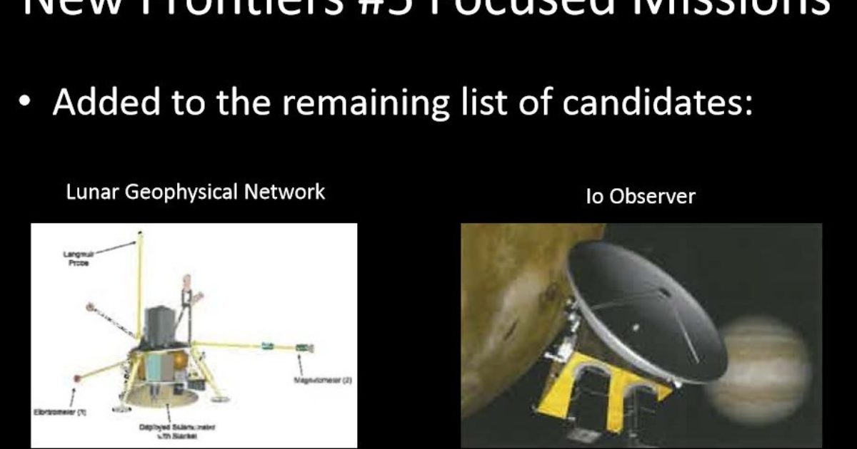 New Frontiers #5 focused missions | The Planetary Society