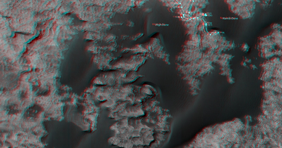 3D route map for Curiosity: Across the… | The Planetary Society