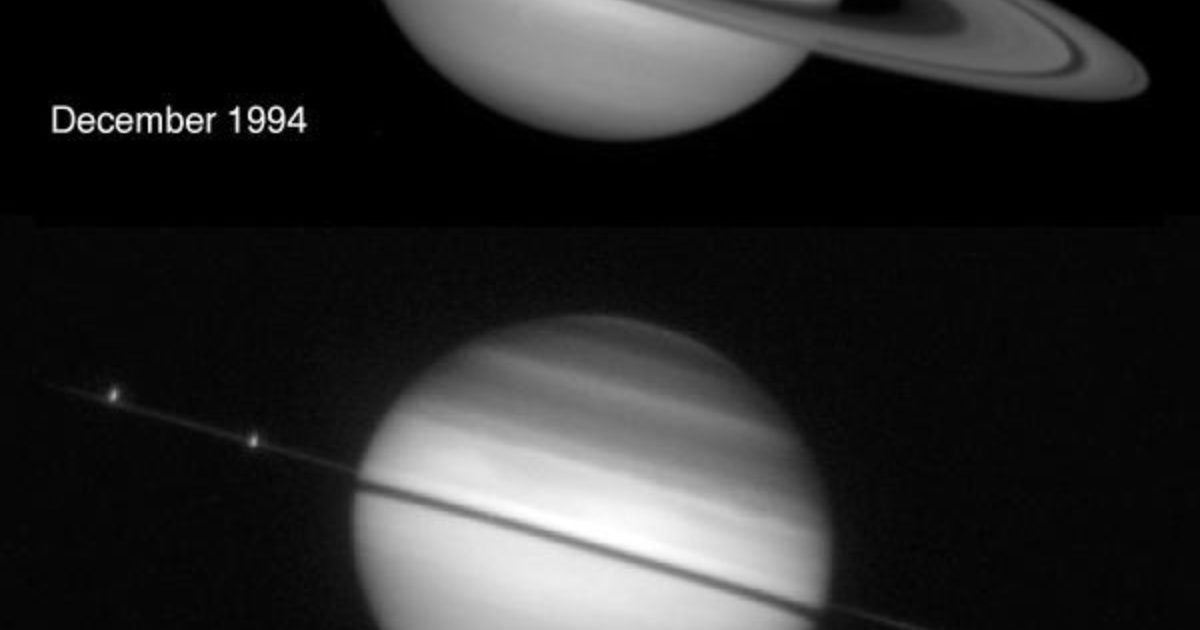 Hubble views Saturn ring plane crossing, 1995 | The Planetary Society