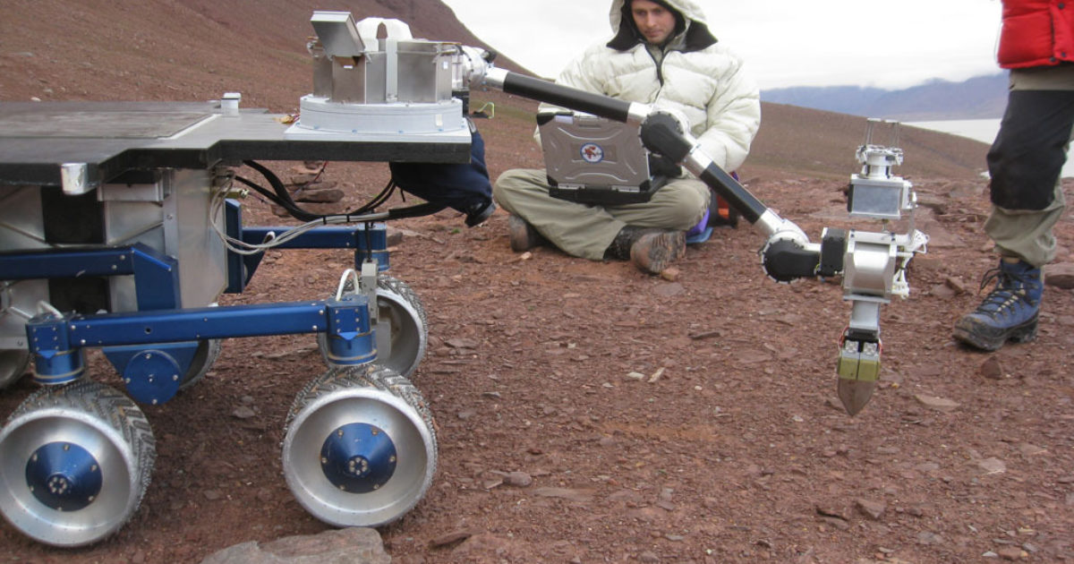 Collecting a sample | The Planetary Society