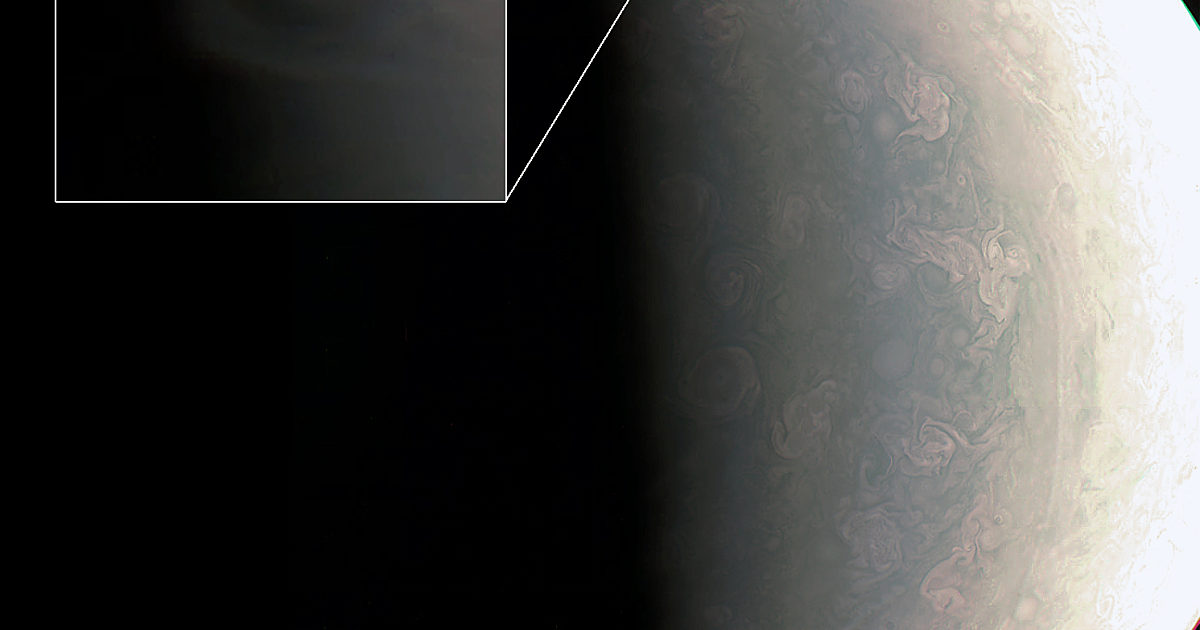 Cloud topography near Jupiter's north pole | The Planetary Society