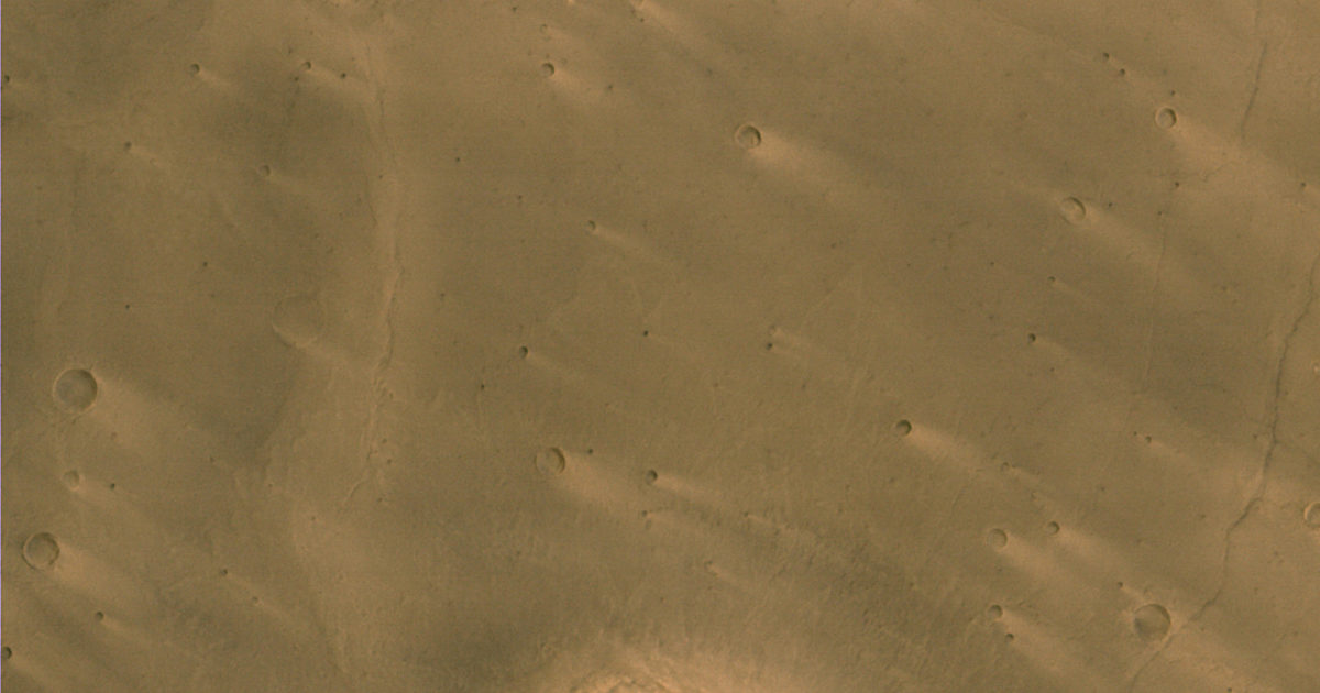 Windstreaks on Martian craters | The Planetary Society