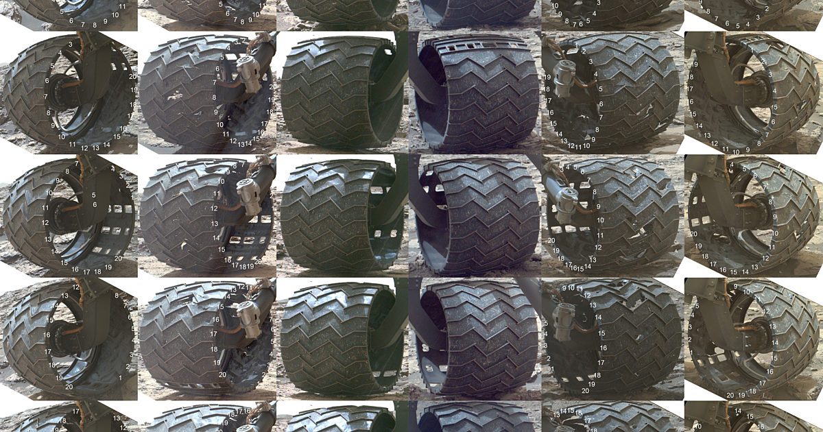 Curiosity wheel survey, sol 1471 | The Planetary Society