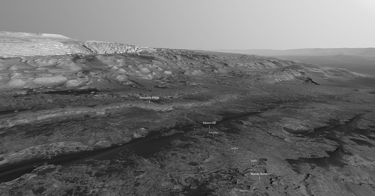 Mount Sharp northwest flank (annotated) | The Planetary Society