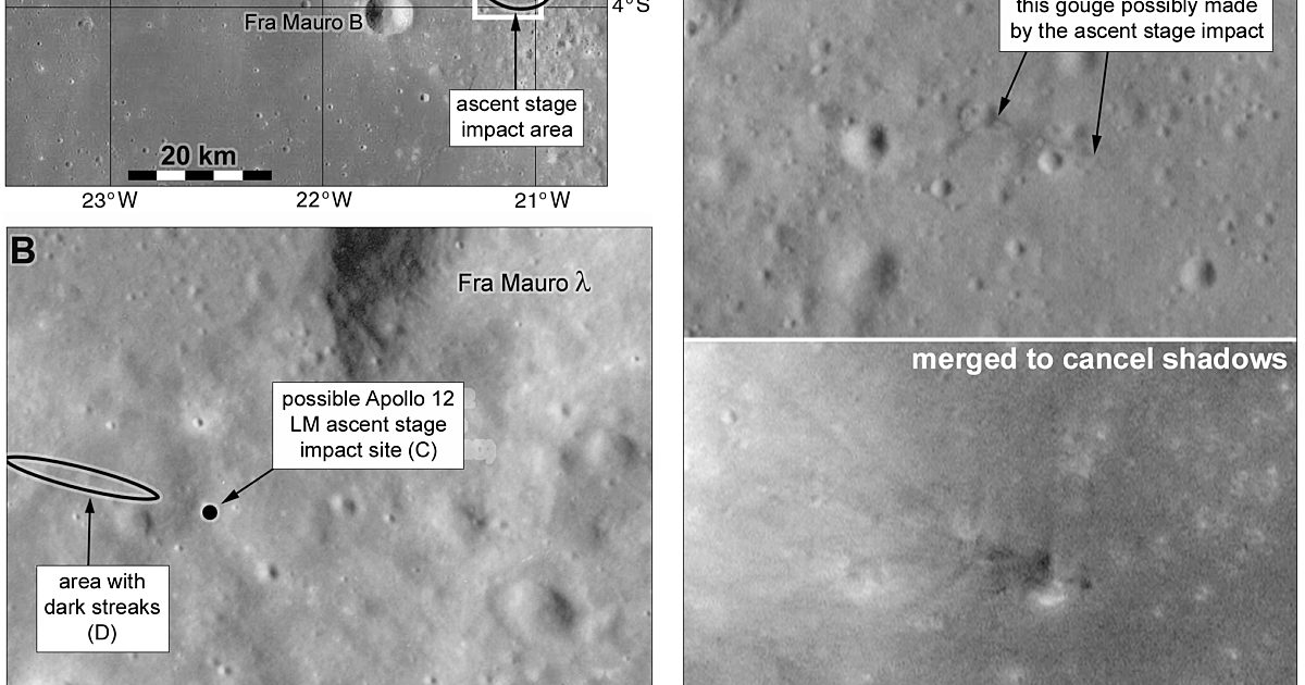 The Apollo 12 LM ascent stage impact site | The Planetary Society