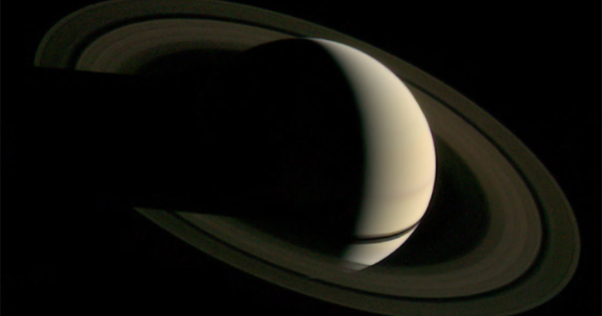 Saturn from the receding Voyager 1 | The Planetary Society