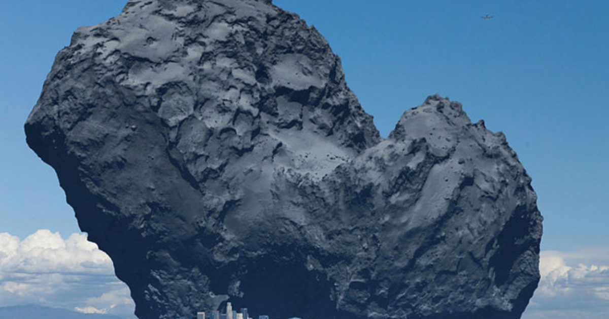 Comet 67P compared to Los Angeles | The Planetary Society