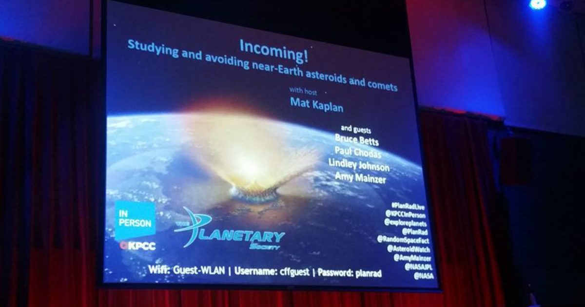 Planetary Radio Live—Incoming! | The Planetary Society