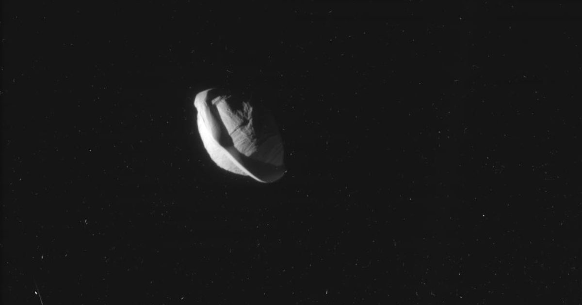 Saturn's moon Pan (closeup 2) | The Planetary Society