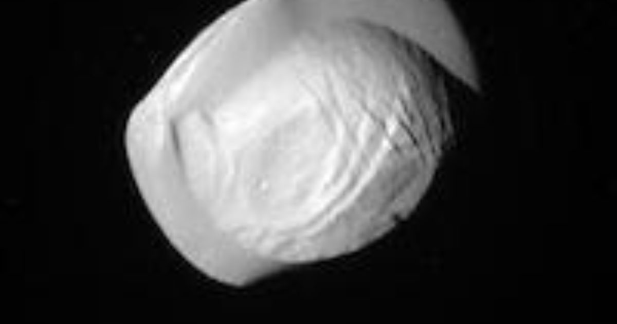 Recent closeup of Pan, imaged by the Cassini… | The Planetary Society