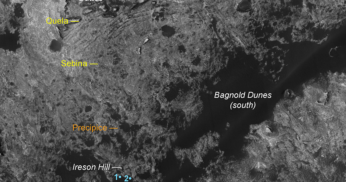 Context map for Curiosity's southern dune… | The Planetary Society