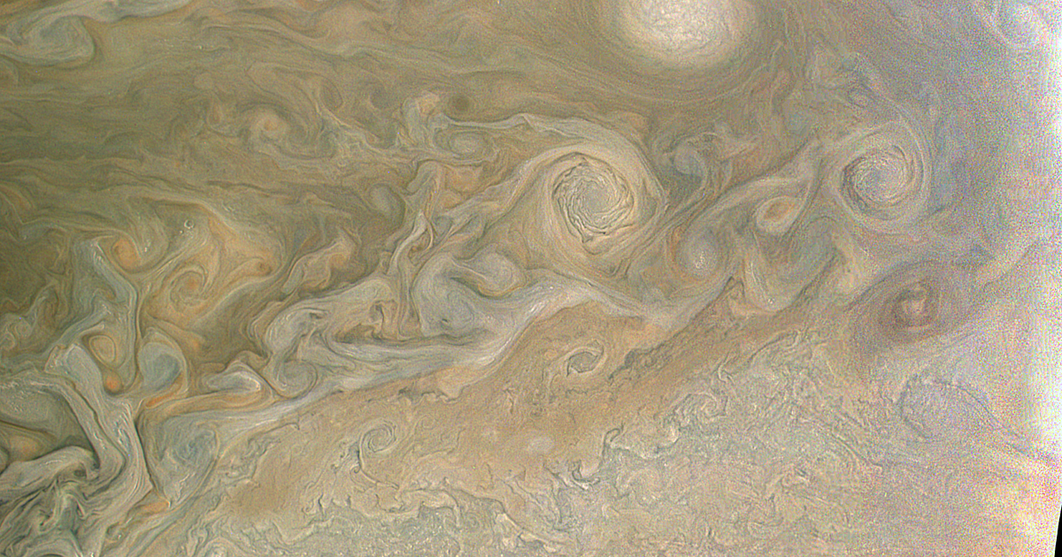 Jupiter’s "string of pearls" from Juno, 27… | The Planetary Society