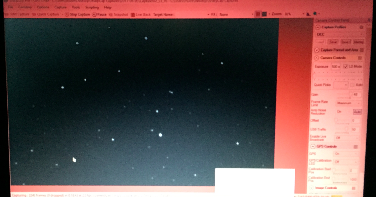 Our view of the star field for the observation | The Planetary Society