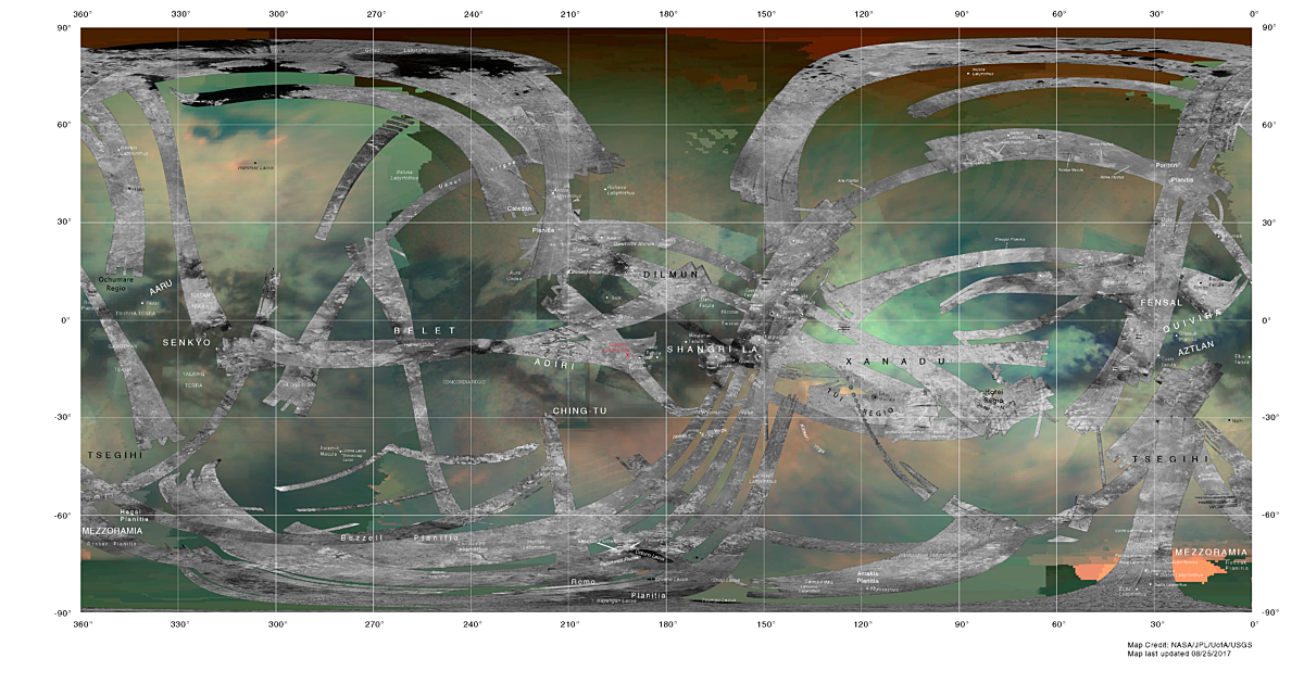 Maps of Titan with place names | The Planetary Society