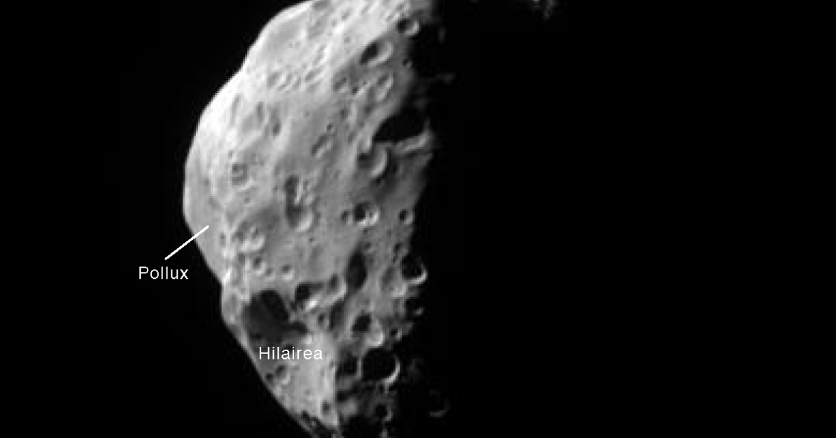 Photo of Epimetheus with place names | The Planetary Society