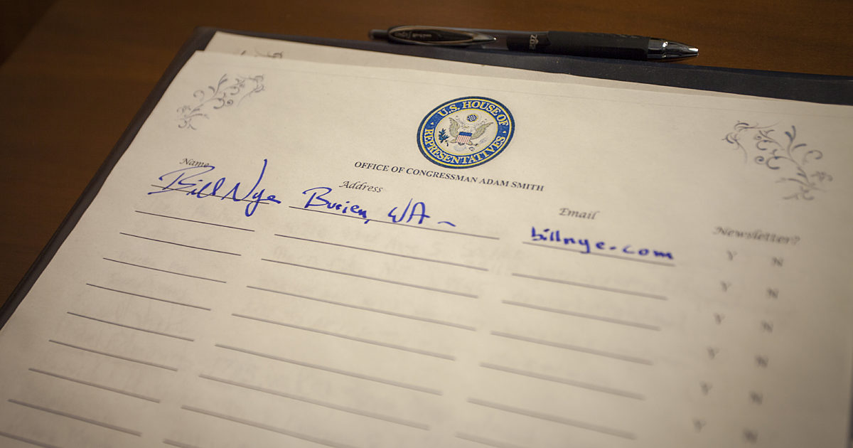 Bill Nye Signing in | The Planetary Society