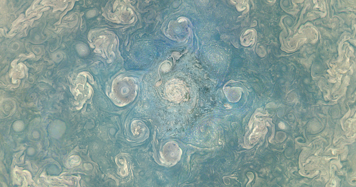 Jupiter's north pole (combined JunoCam and… | The Planetary Society