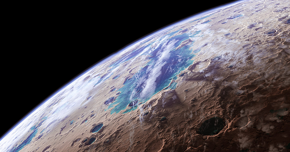 Eridania lake, Mars (artist's impression) | The Planetary Society