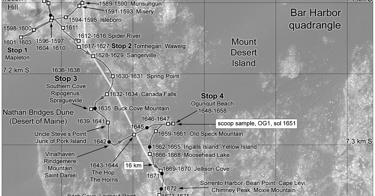 Phil Stooke's Curiosity Route Map Section 13:… | The Planetary Society