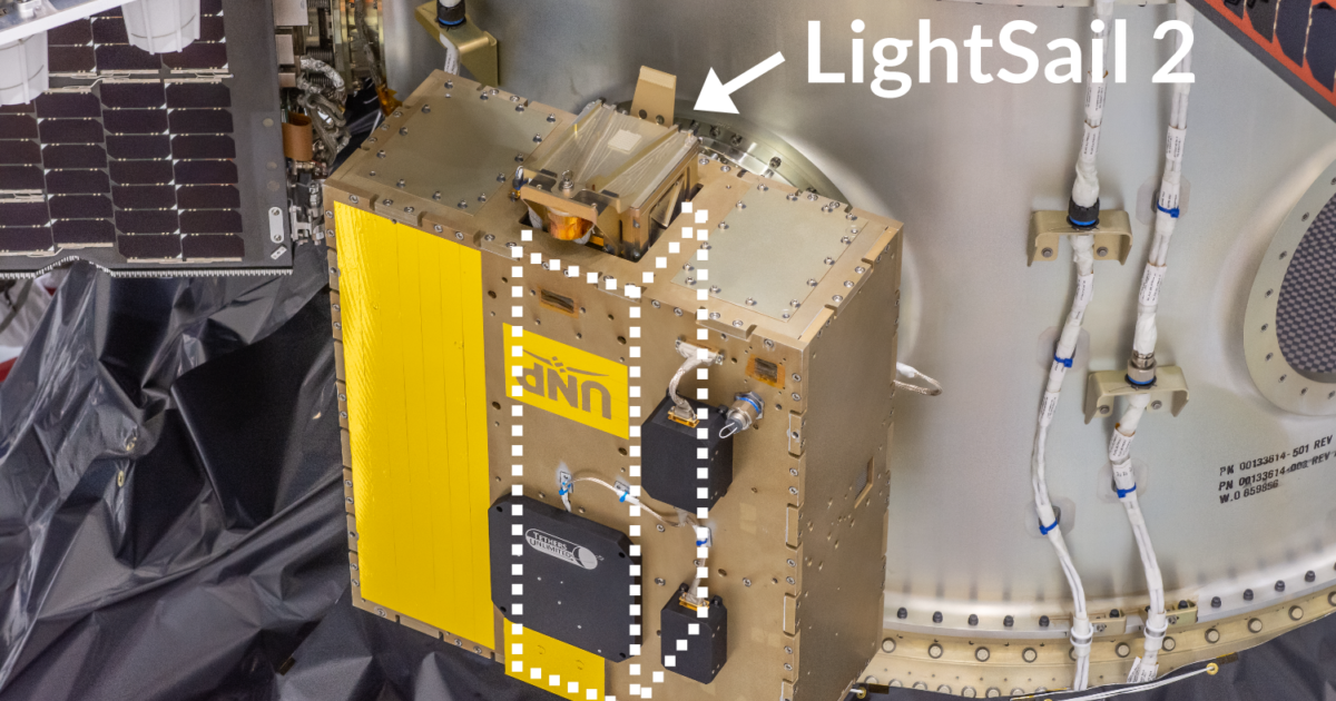 Prox-1 installed on Falcon Heavy (labeled) | The Planetary Society