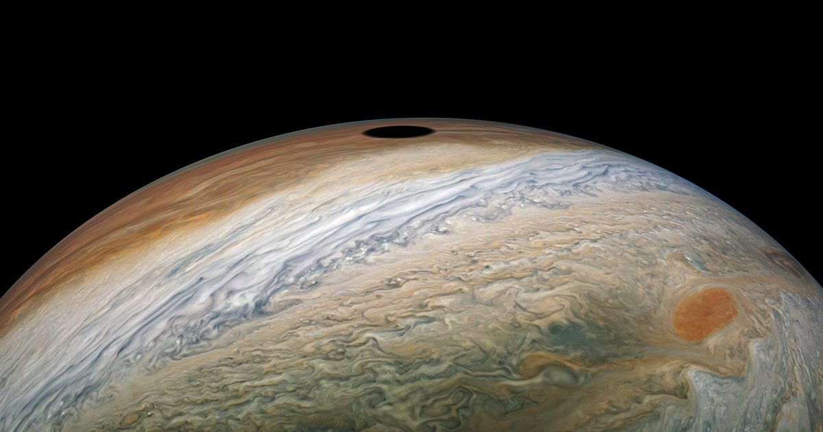 Io's shadow on Jupiter during perijove 22 | The Planetary Society