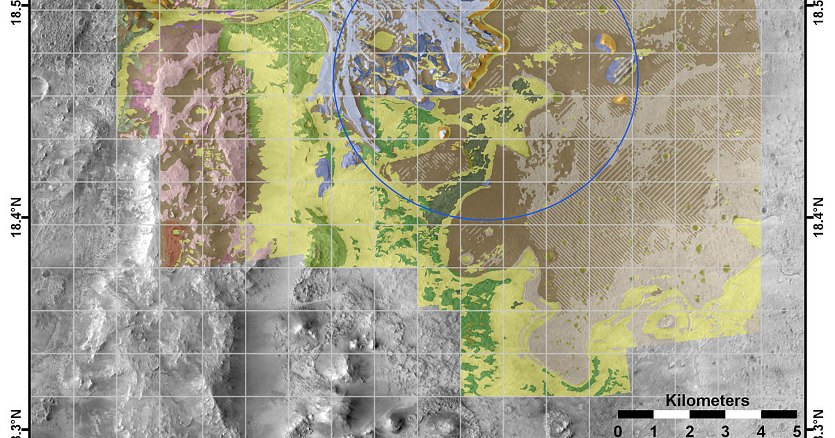 Early 2020 geologic map of Jezero crater | The Planetary Society