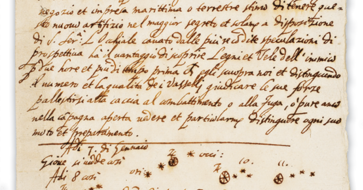 Galileo notes on Jupiter's moons | The Planetary Society