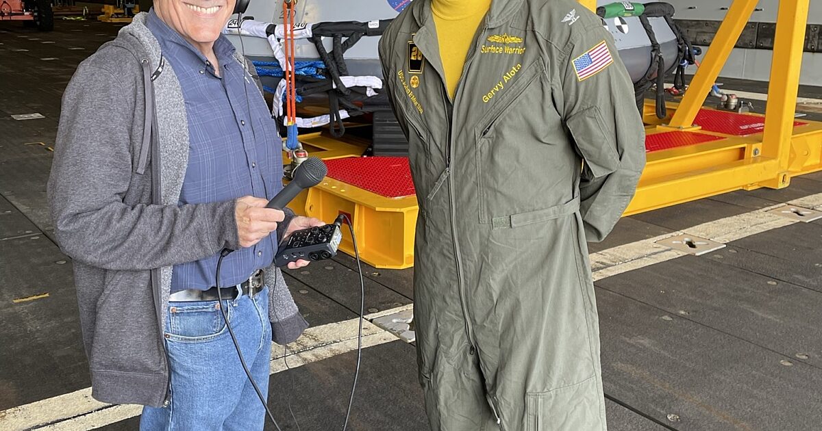 Mat Kaplan and Captain Alota with Orion test… | The Planetary Society