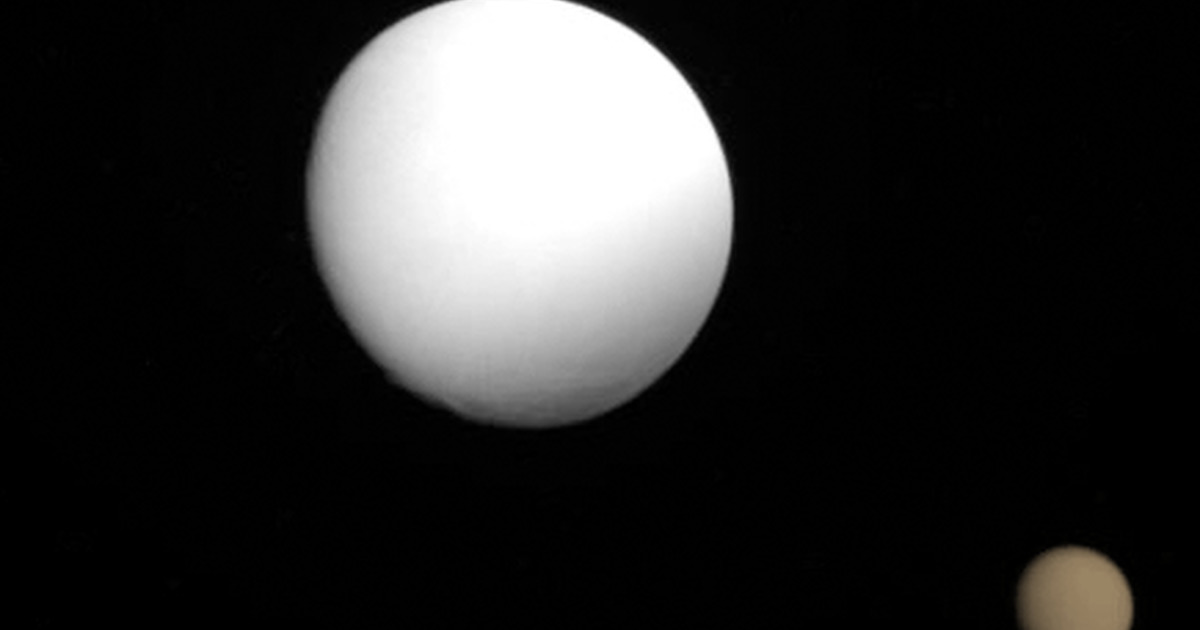 Enceladus in eclipse; Titan, not | The Planetary Society