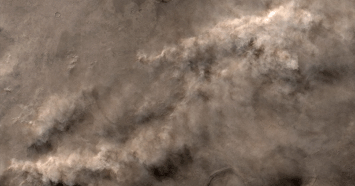 Colorized animation of Martian cloud motion | The Planetary Society