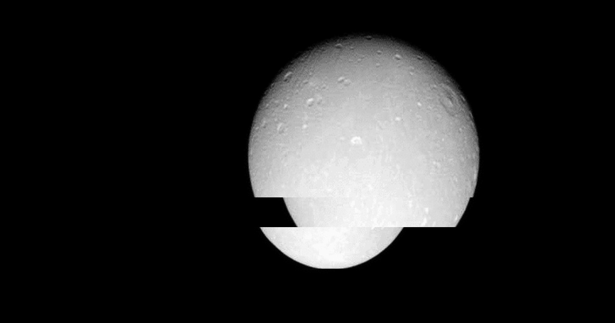 Partial eclipse of Rhea by Dione | The Planetary Society