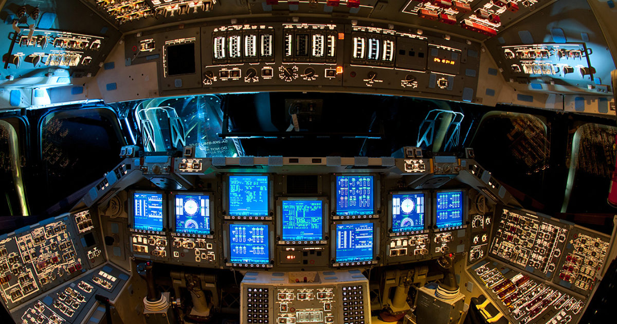 Endeavour flight deck, powered on for almost… | The Planetary Society