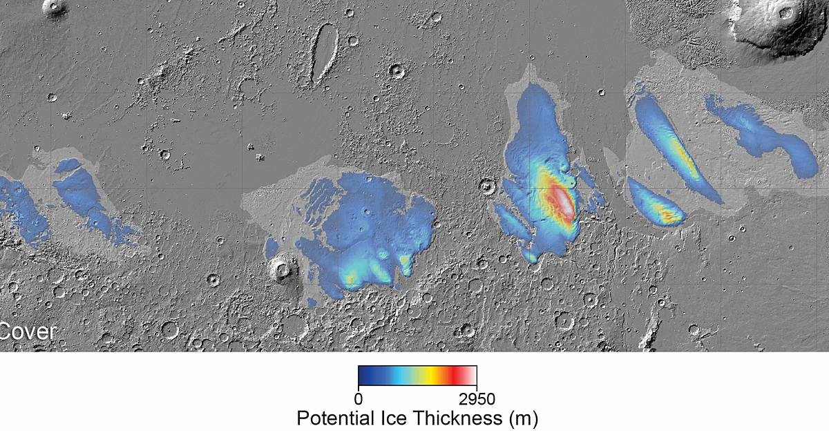 A map of water ice near Mars' equator | The Planetary Society