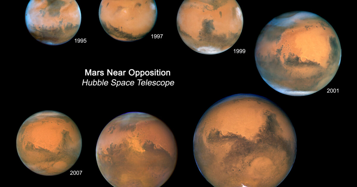 Mars oppositions 1995-2007 | The Planetary Society