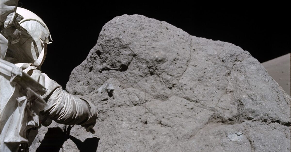 Sampling a Moon boulder | The Planetary Society