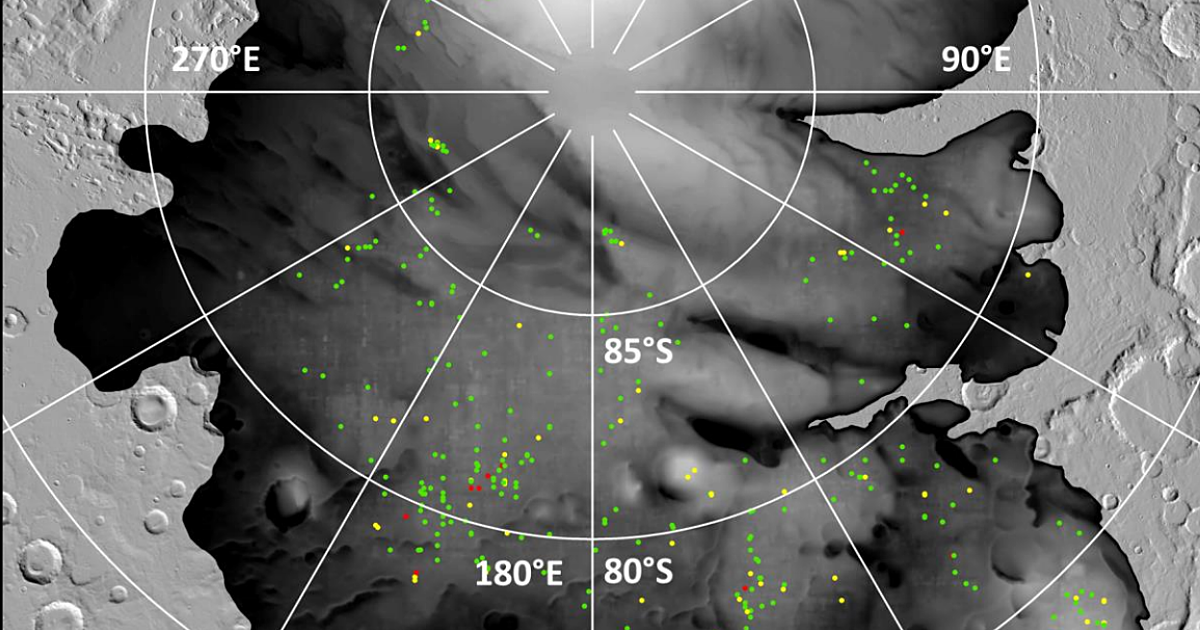 Bright radar reflections at Mars' south polar… | The Planetary Society