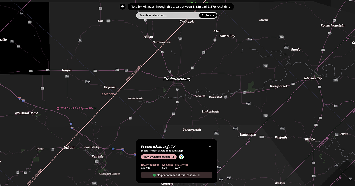 Eclipse map zoomed view | The Planetary Society