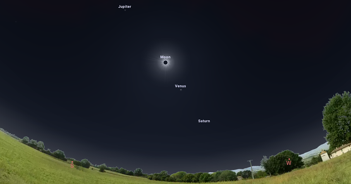 Stars and planets during the 2024 total solar… | The Planetary Society