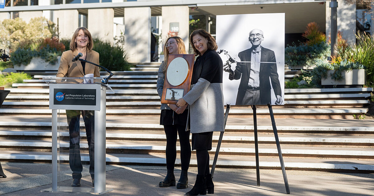 Janet Stone returning a piece of Voyager… | The Planetary Society