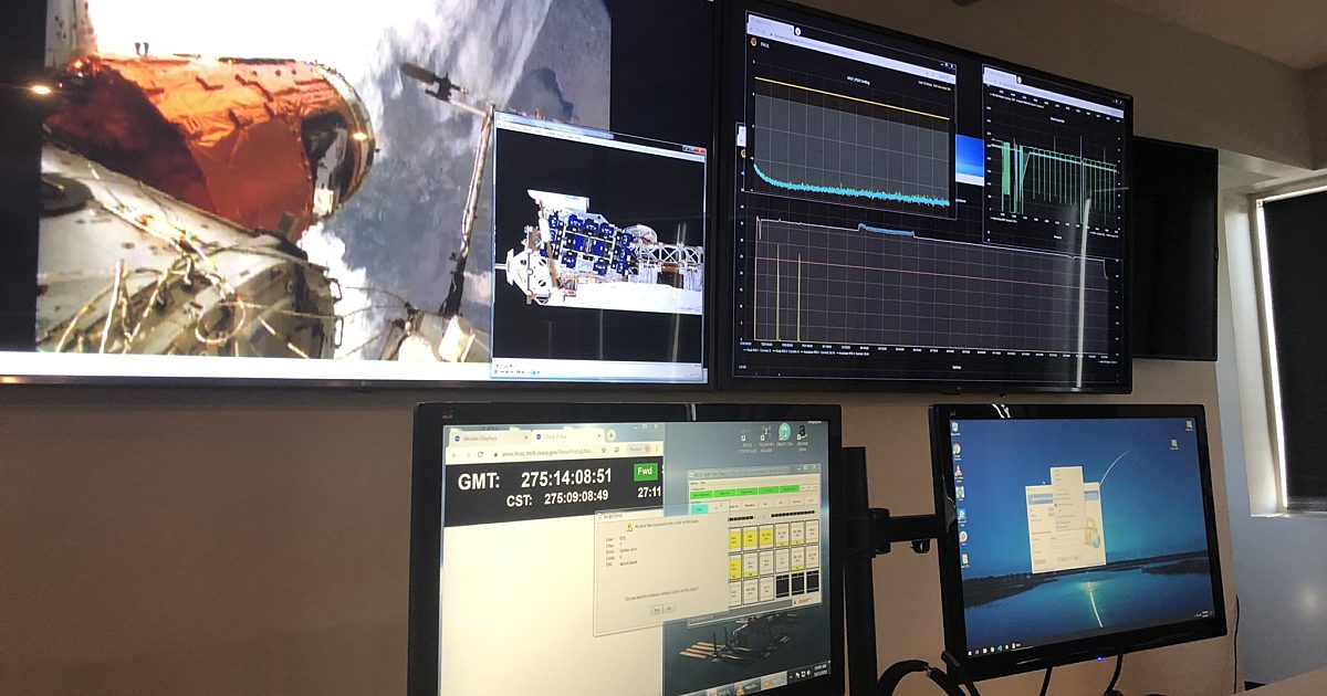 Mission control room displays at Space… | The Planetary Society