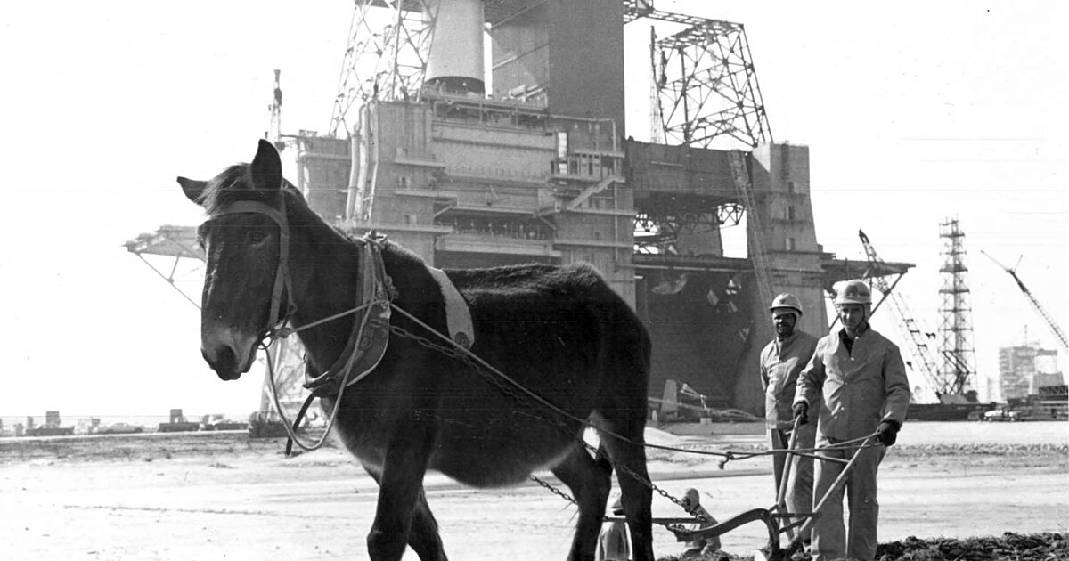 Mule and Rocket Test Stand, 1967 | The Planetary Society