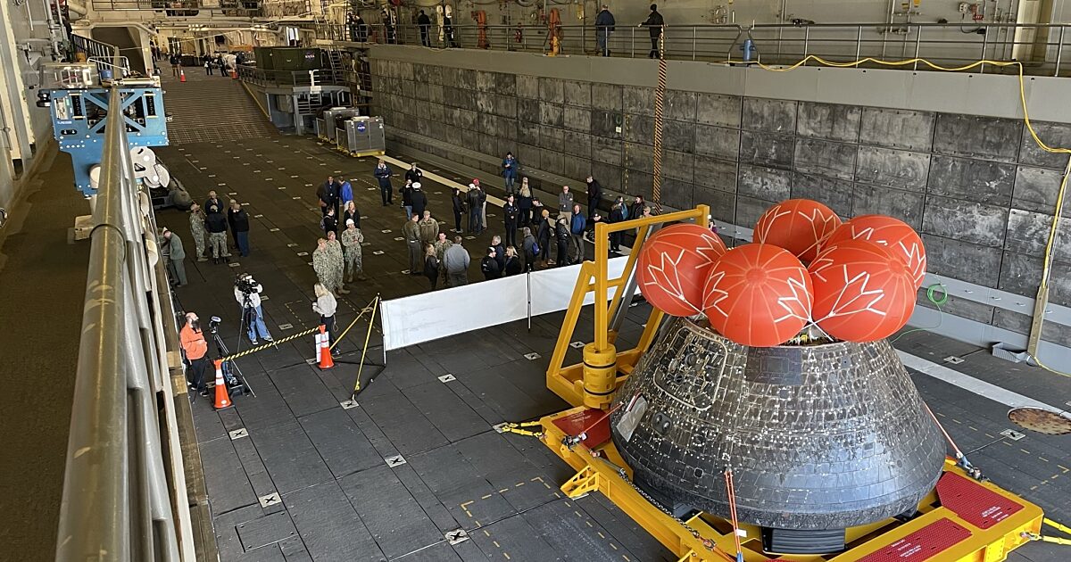 Orion spacecraft on USS Portland | The Planetary Society