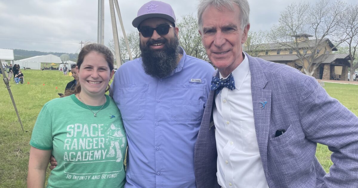 Prizeo winners with Bill Nye at… | The Planetary Society