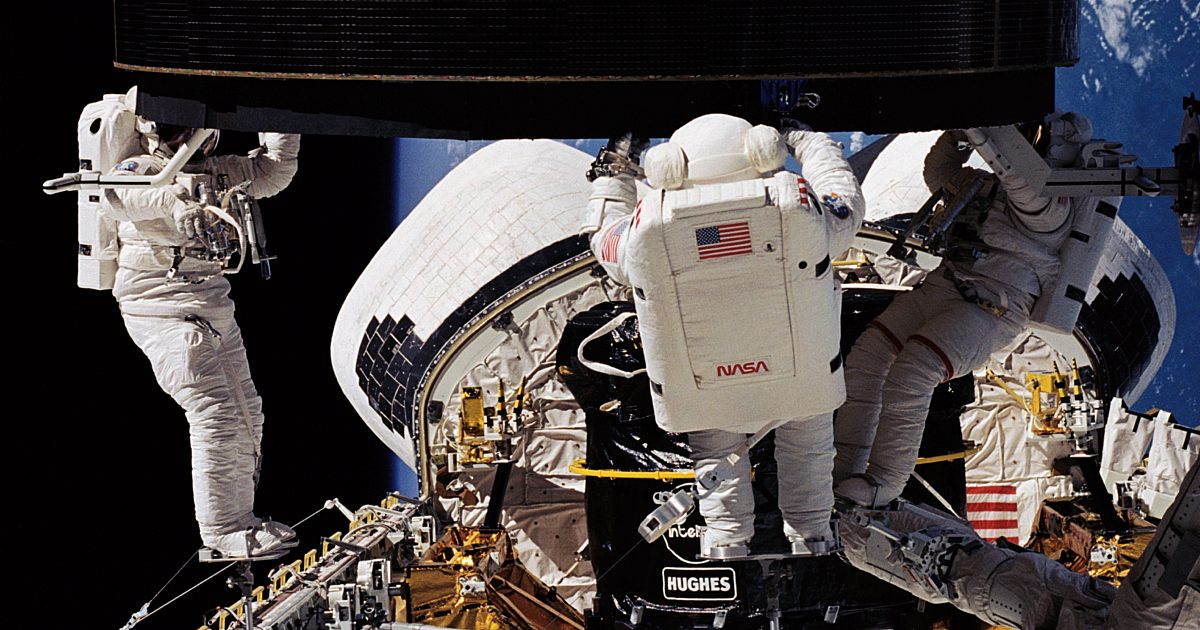The first three-astronaut spacewalk | The Planetary Society